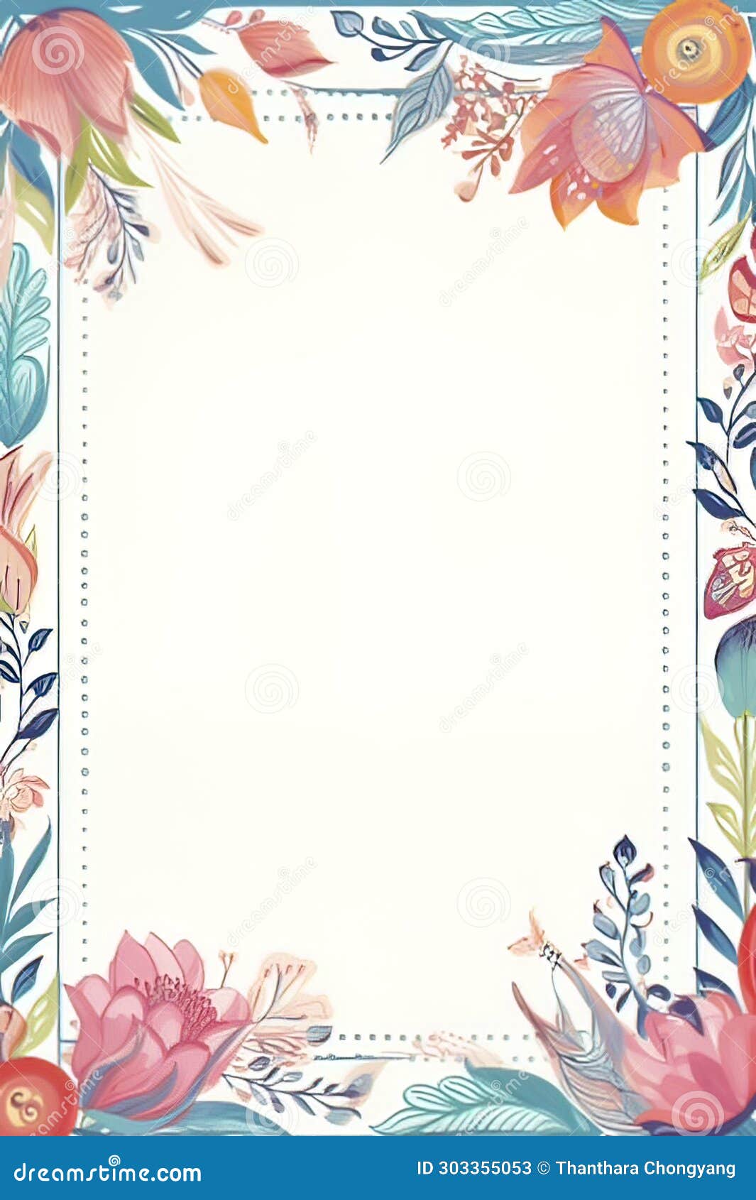 An Illustrated Notepad, with Wedding Elaborate Borders Stock ...