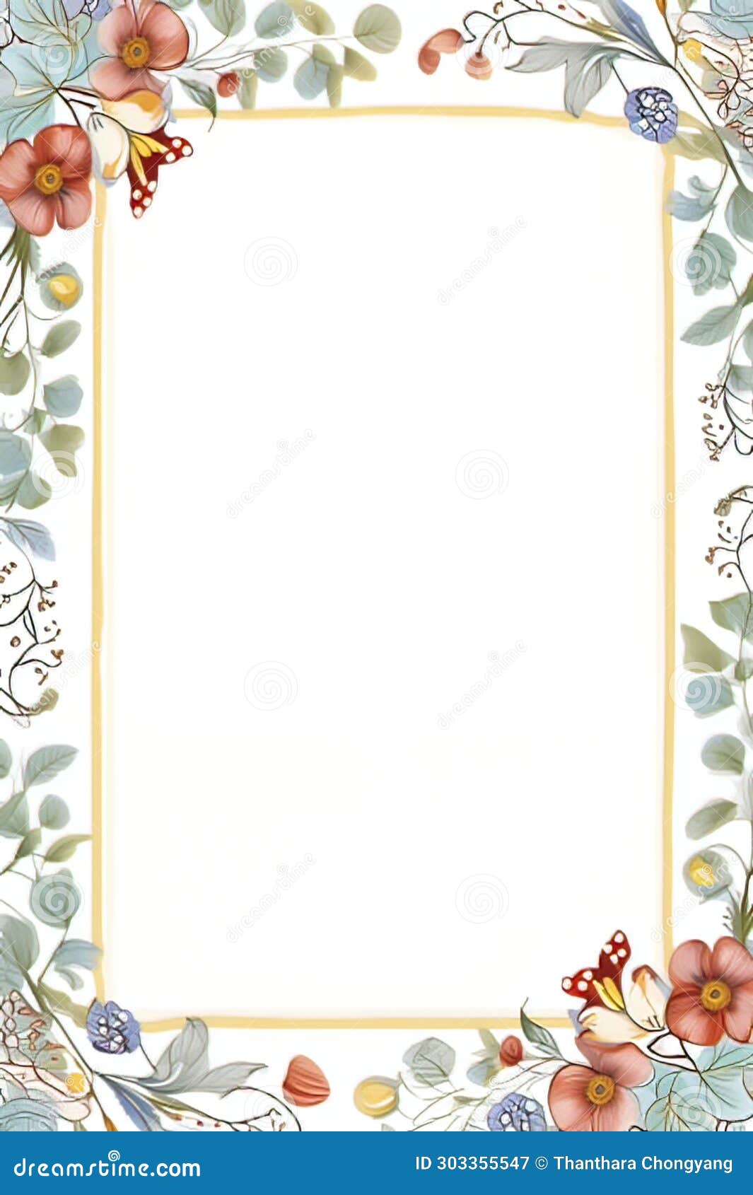 An Illustrated Notepad, with Wedding Elaborate Borders Stock ...