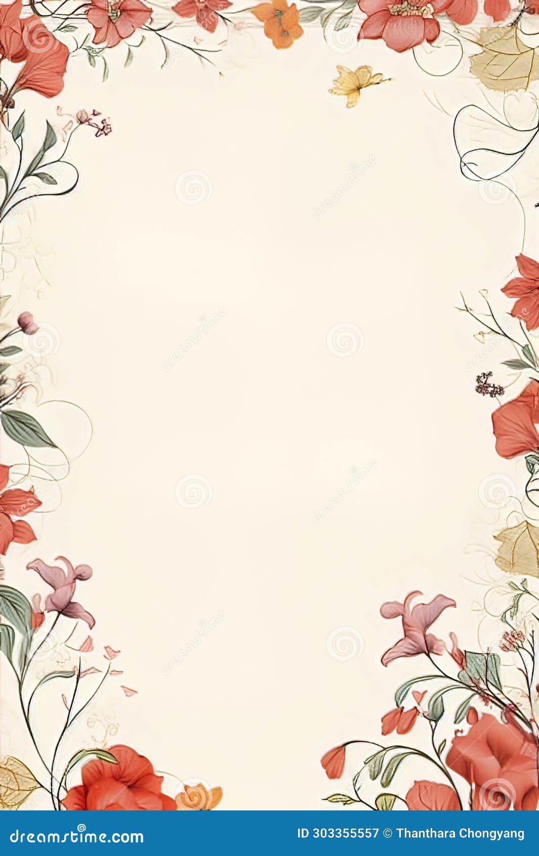 An Illustrated Notepad, with Wedding Elaborate Borders Stock ...