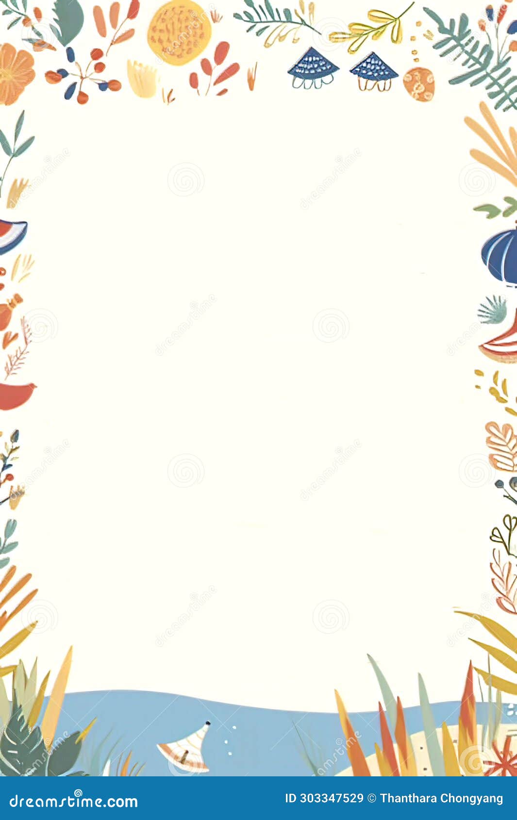 An Illustrated Notepad, with Wedding Elaborate Borders Stock ...