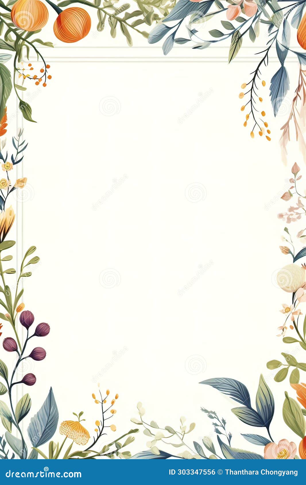 An Illustrated Notepad, with Wedding Elaborate Borders Stock ...