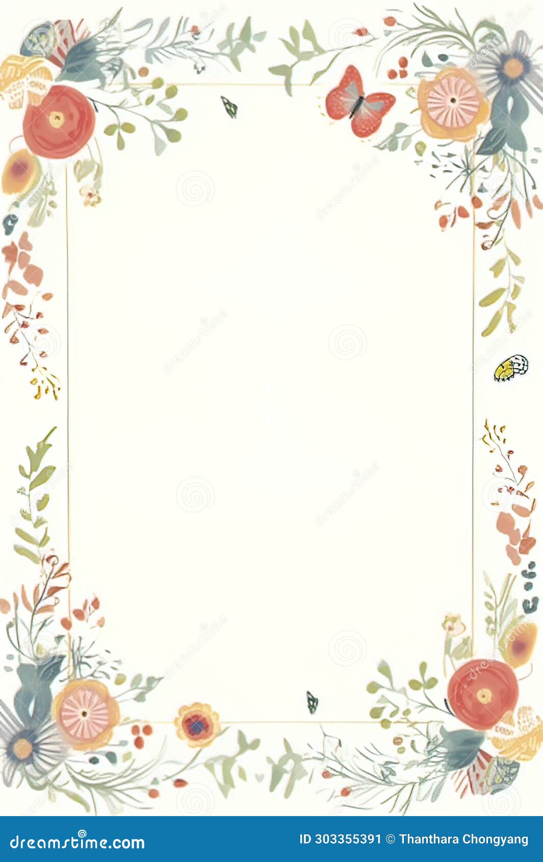 An Illustrated Notepad, with Wedding Elaborate Borders Stock ...