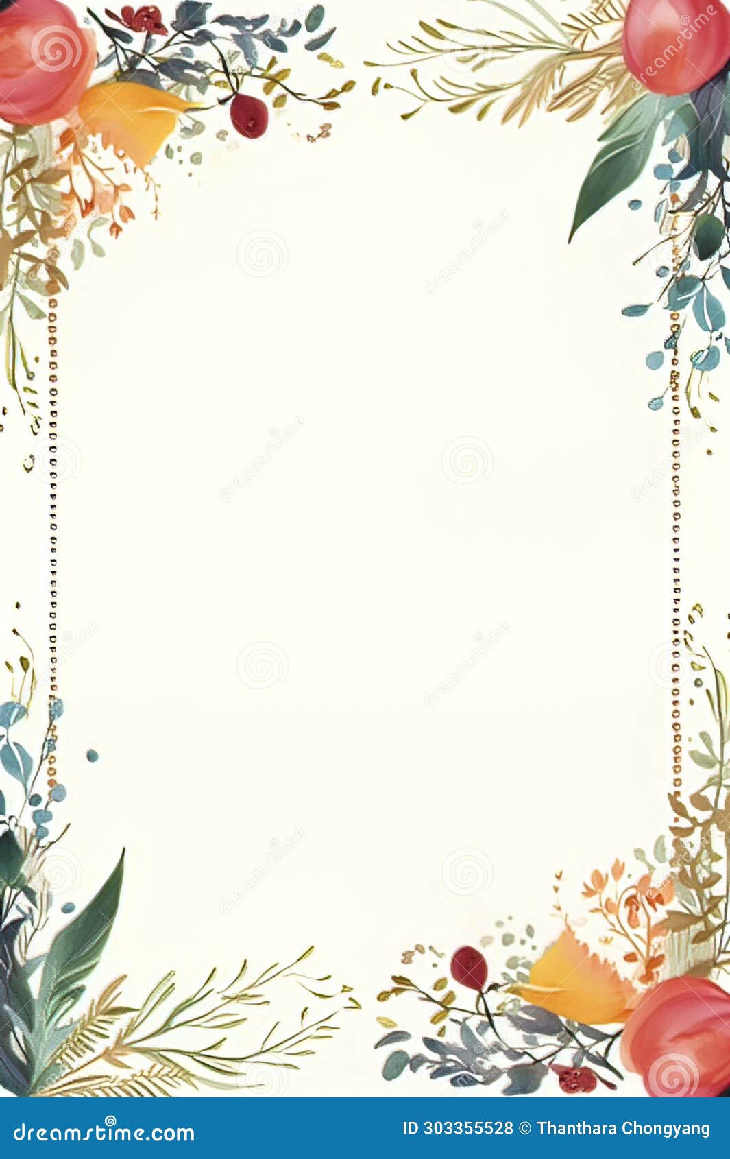 An Illustrated Notepad, with Wedding Elaborate Borders Stock ...