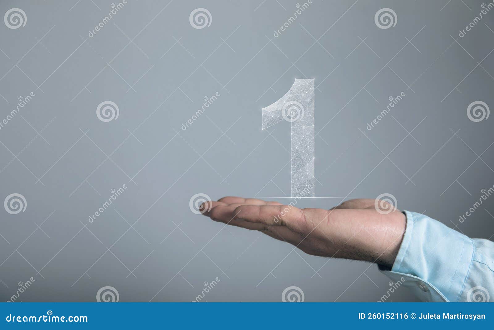 Illustrated Numeral 1 from the Web Stock Photo - Image of step, palm ...
