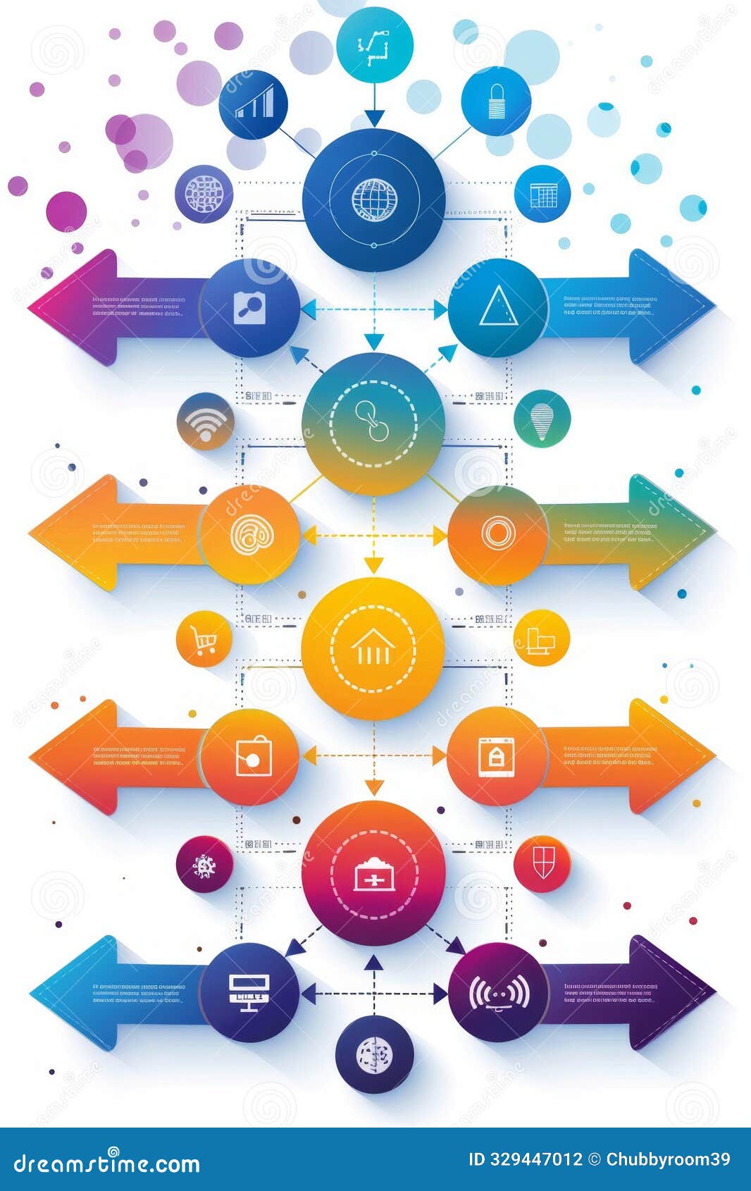 Illustrated Process Flow Using Colorful Icons and Arrows in a Project ...
