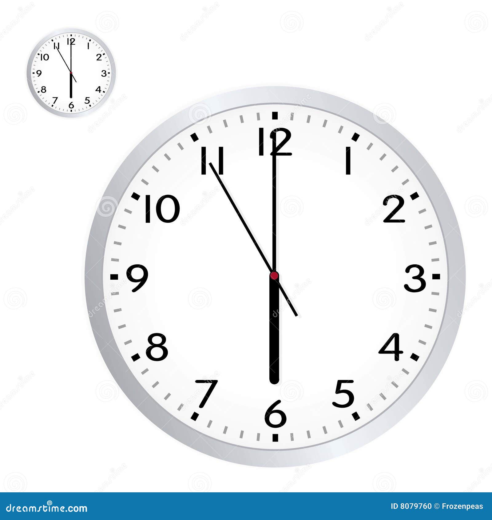 Illustrated Retro Office Wall Clock Stock Vector - Illustration of ...