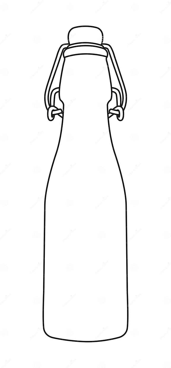 Illustrated Returnable Bottle Stock Illustration - Illustration of ...