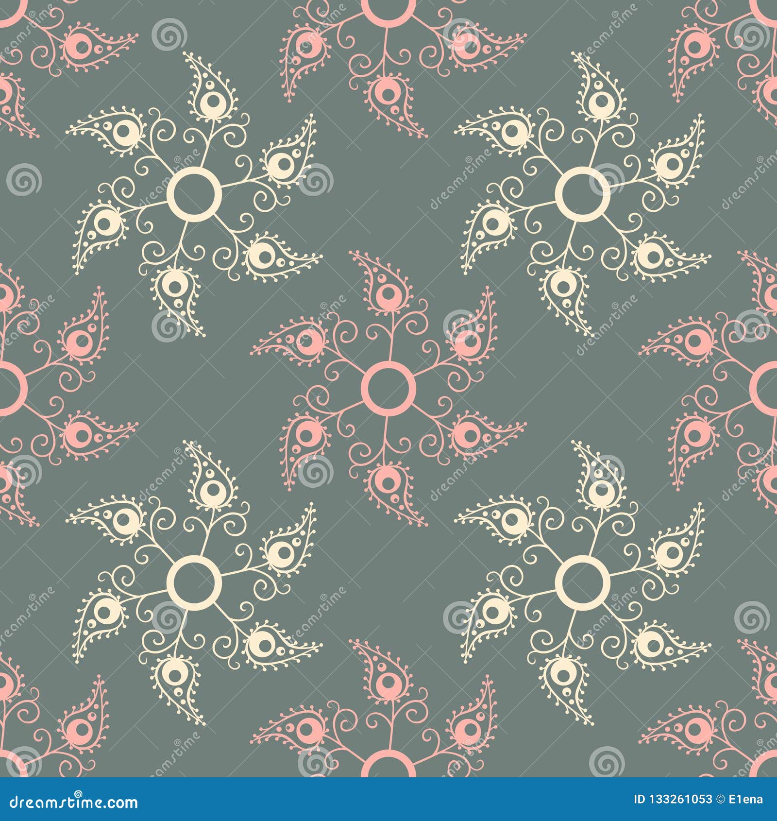 Illustrated Seamless Floral Background, Repeat Pattern Stock ...
