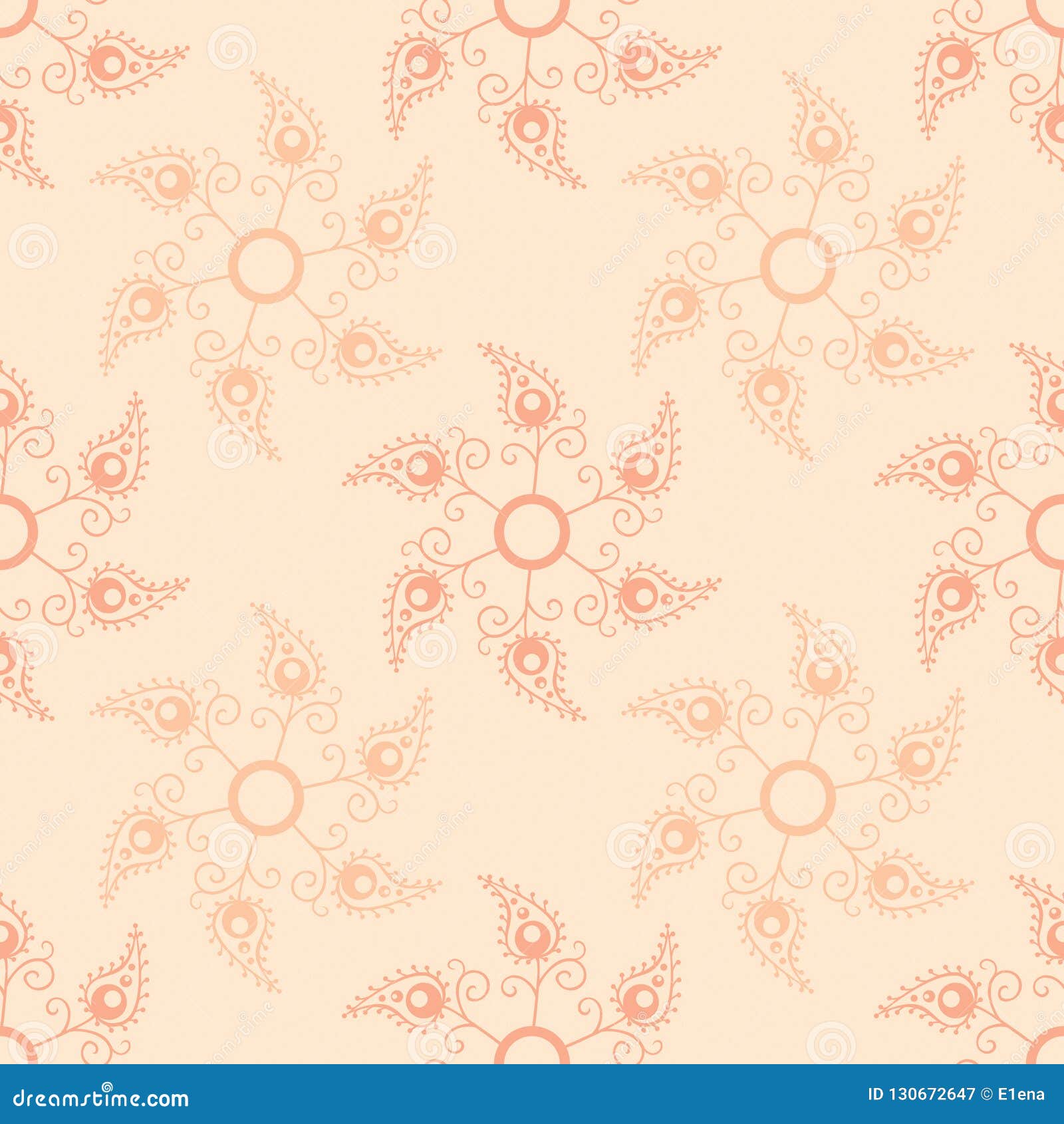 Illustrated Seamless Floral Background, Repeat Pattern Stock ...