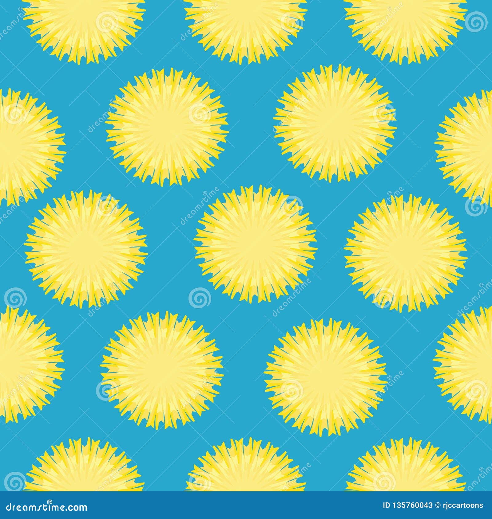 Seamless Dandelion Pattern stock vector. Illustration of element ...