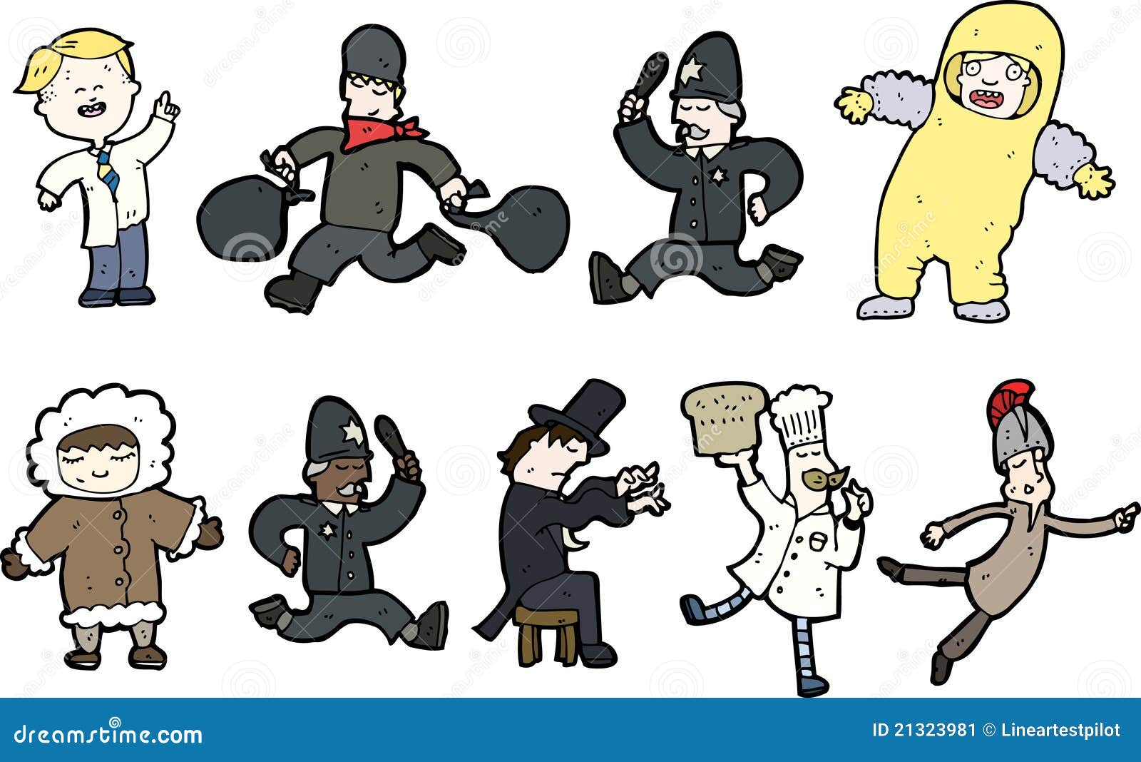Chef Chasing Chicken Cartoon Vector | CartoonDealer.com #44028365