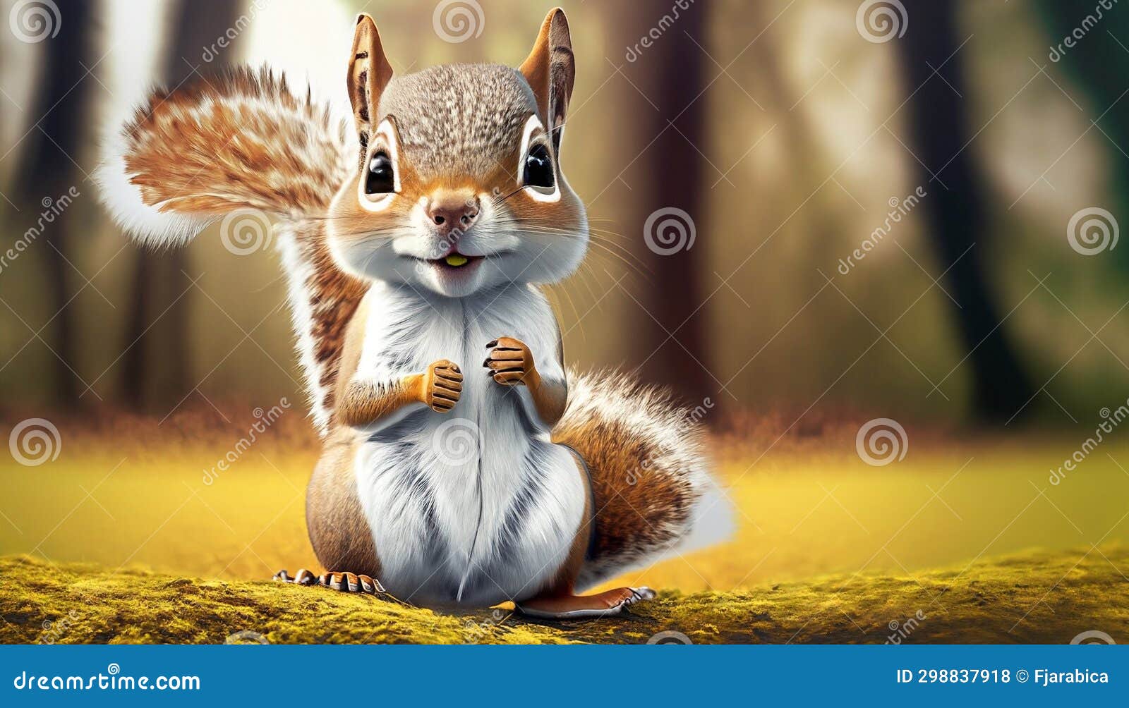 Illustrated Squirrel Character Stock Illustration - Illustration of ...