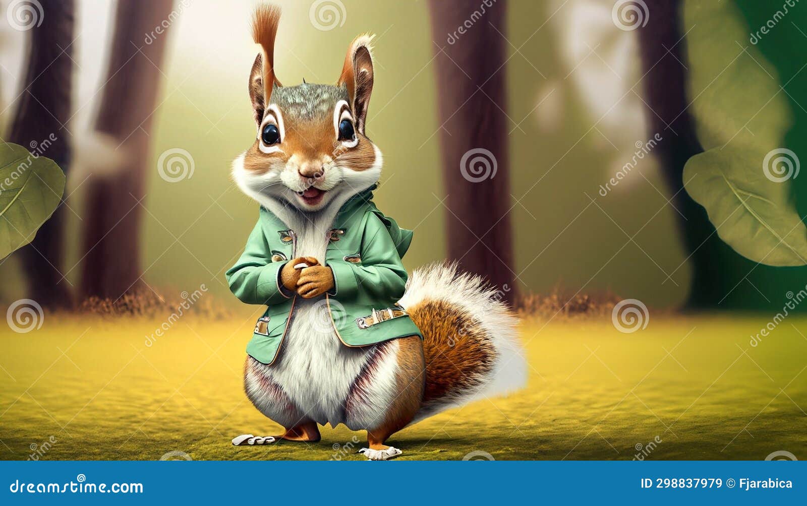 Illustrated Squirrel Character Stock Illustration - Illustration of ...