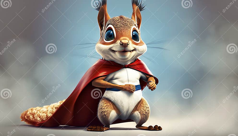Illustrated Squirrel Character Stock Illustration - Illustration of ...