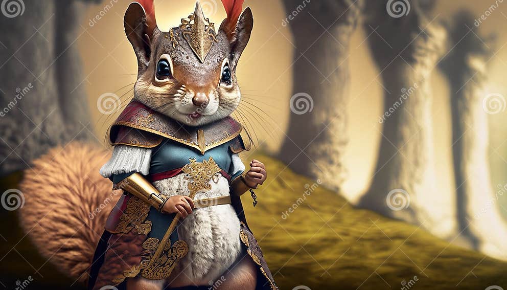 Illustrated Squirrel Character Stock Illustration - Illustration of ...