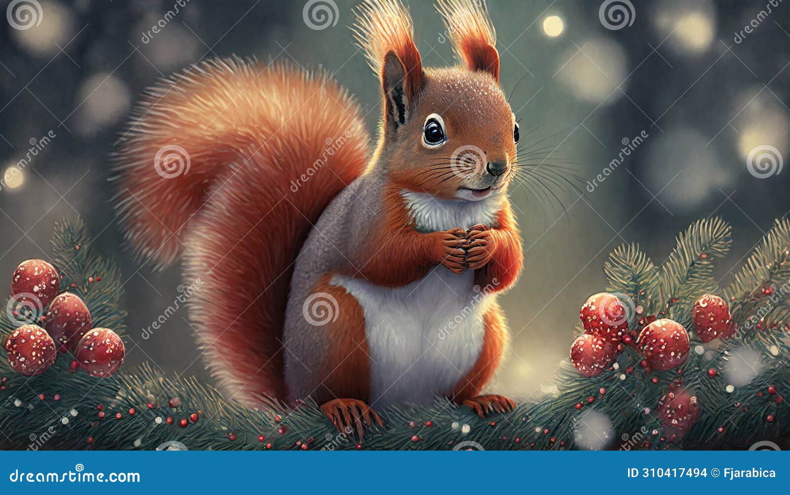 Illustrated squirrel stock illustration. Illustration of wildlife ...
