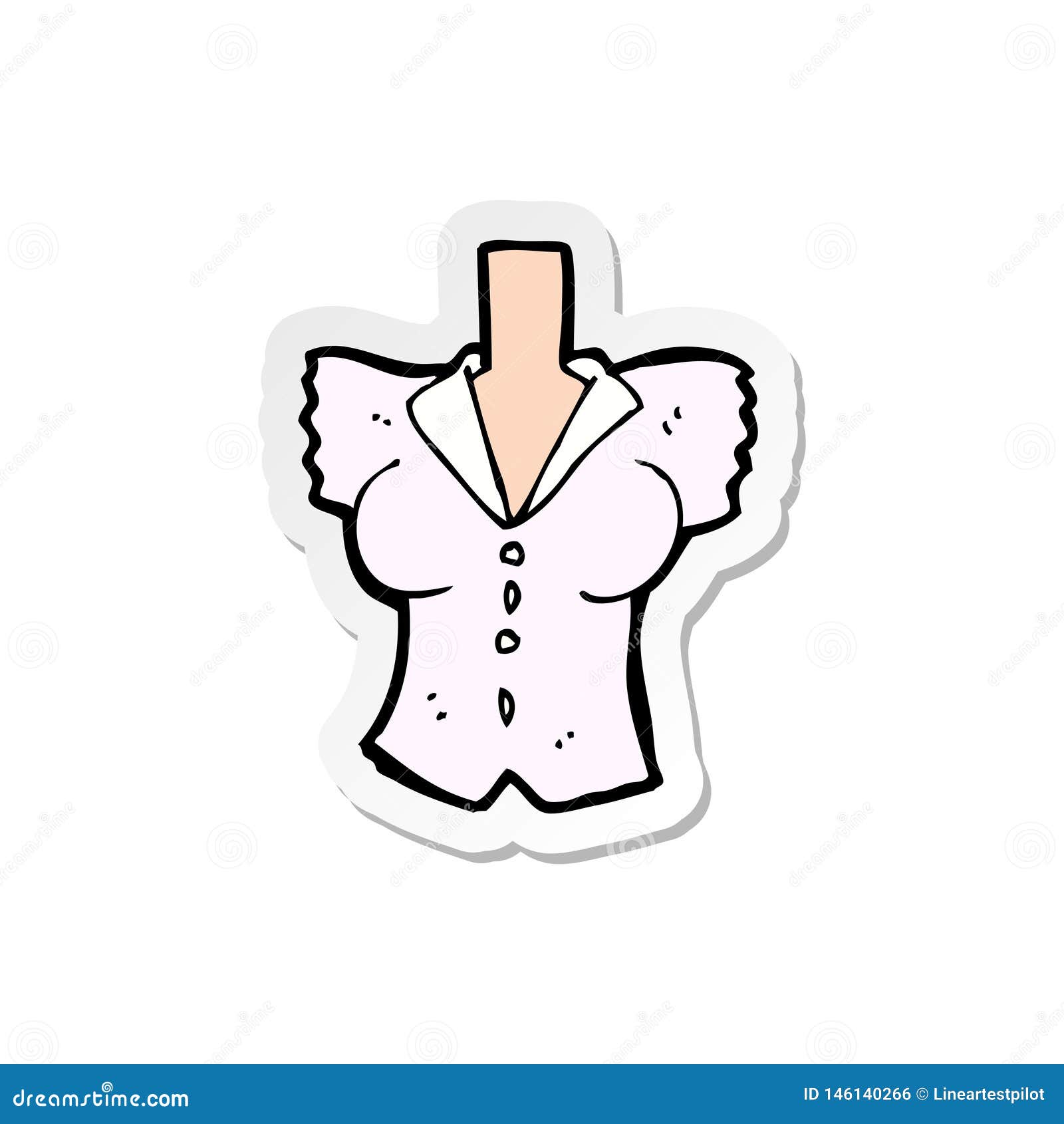 Sticker of a cartoon body stock vector. Illustration of quirky - 146140266