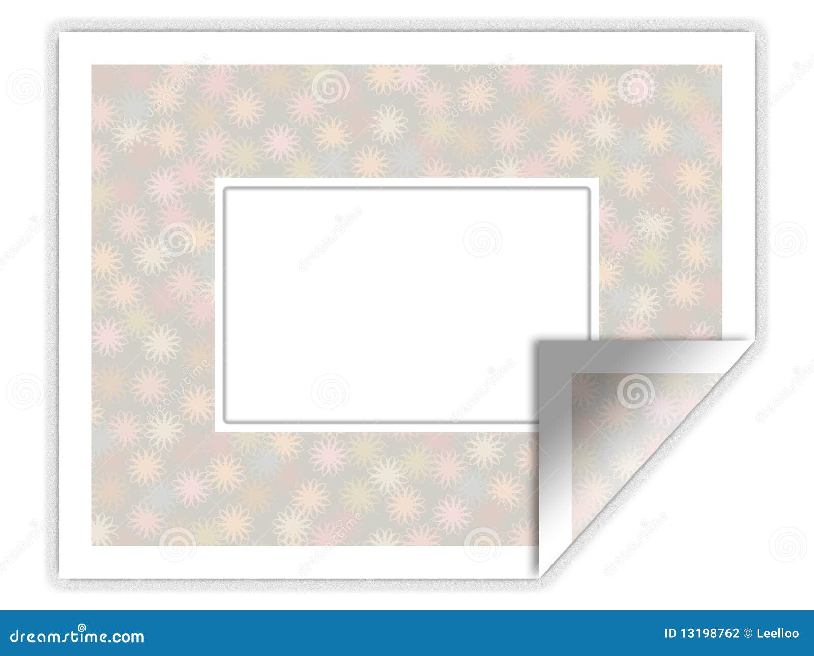 Illustrated Sticker/frame with Floral Pattern Stock Illustration ...