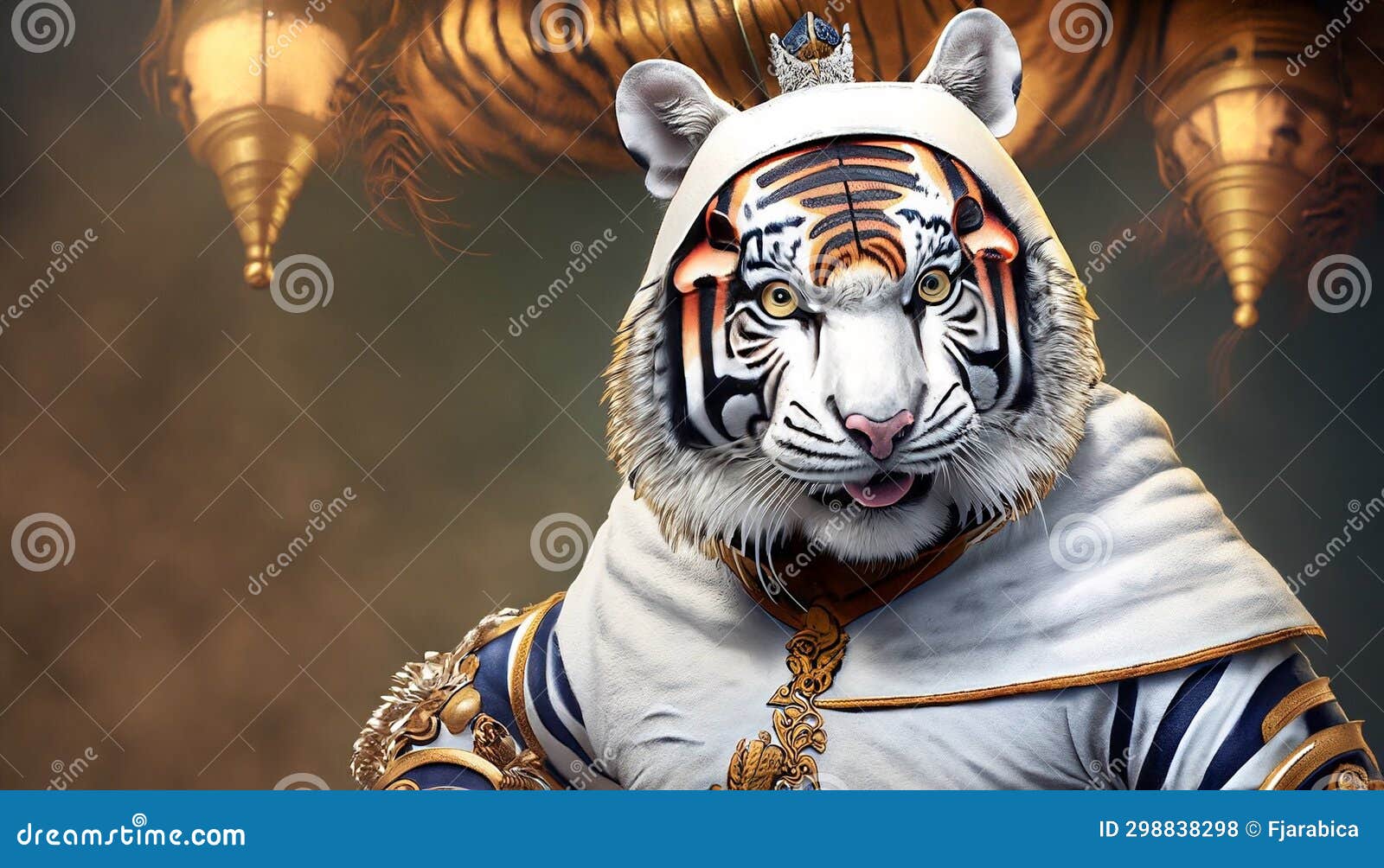 Illustrated Tiger Character Stock Illustration - Illustration of face ...