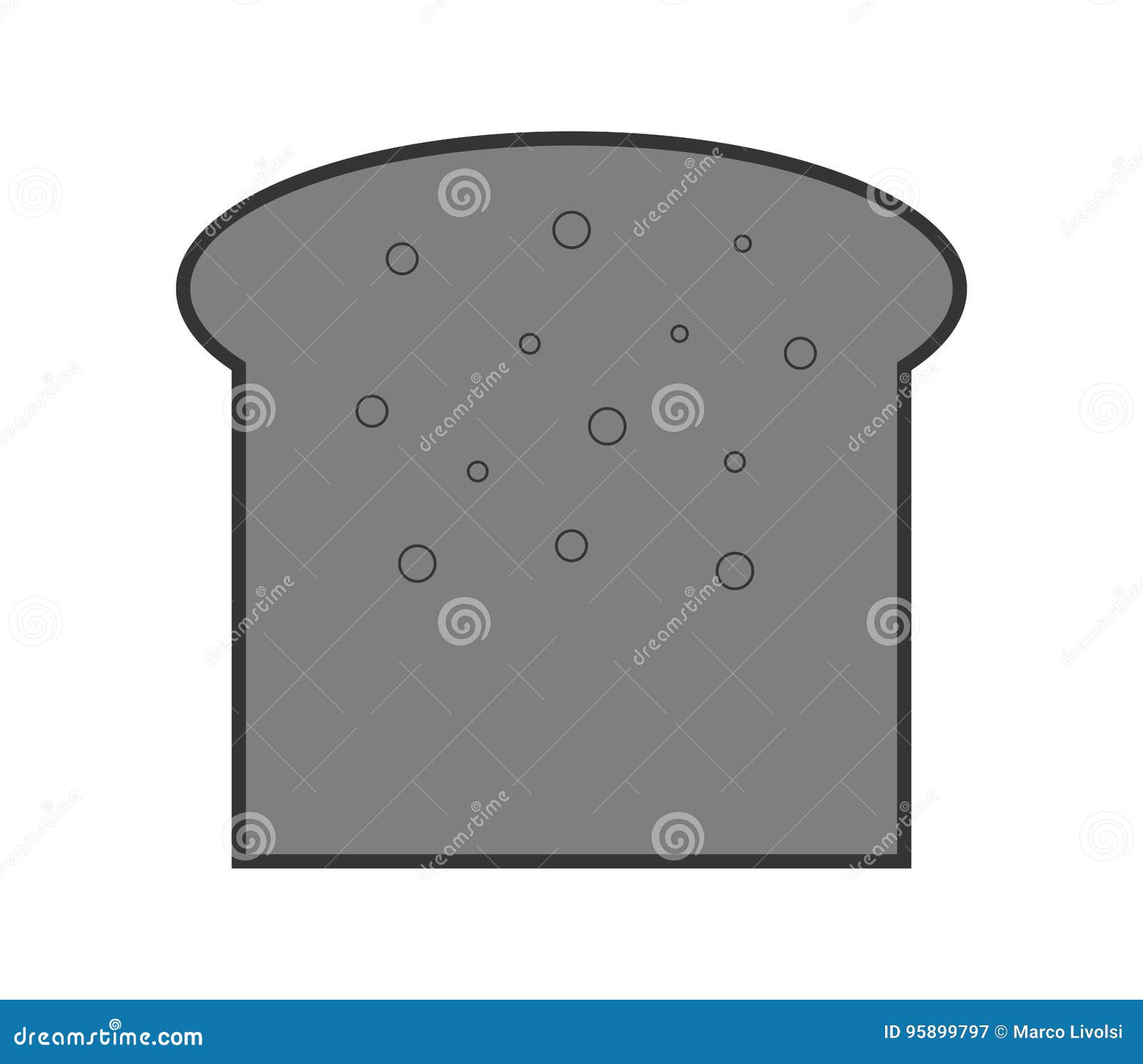 Illustrated toast icon stock illustration. Illustration of breakfast ...