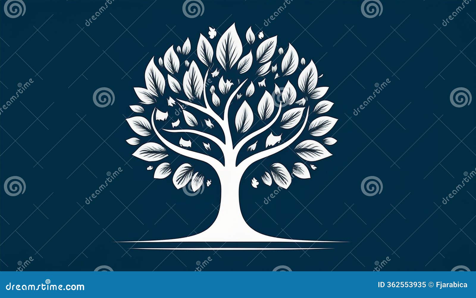 Illustrated tree stock illustration. Illustration of painting - 362553935
