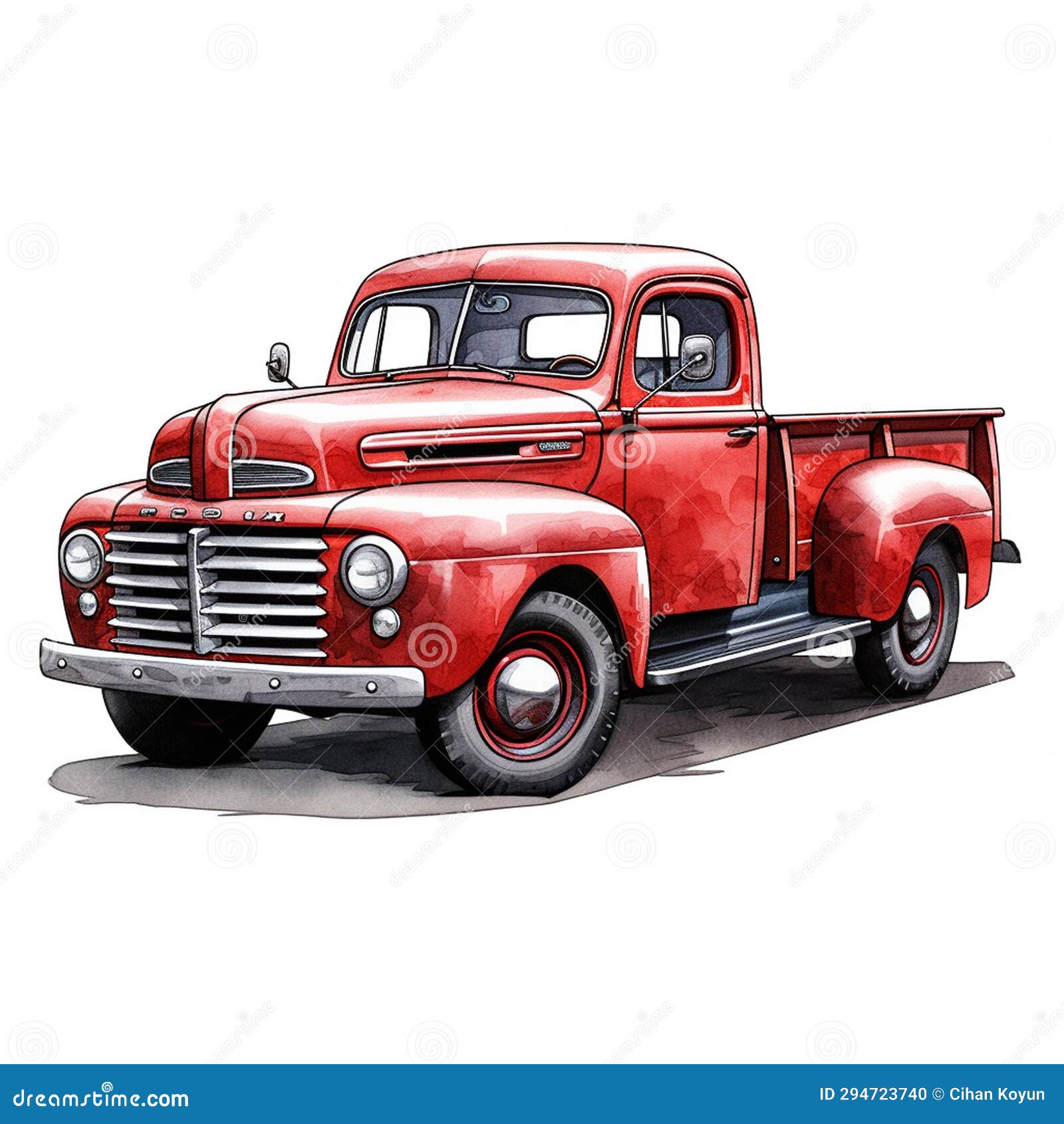 Illustrated Truck Artistic Vision Stock Illustration - Illustration of ...
