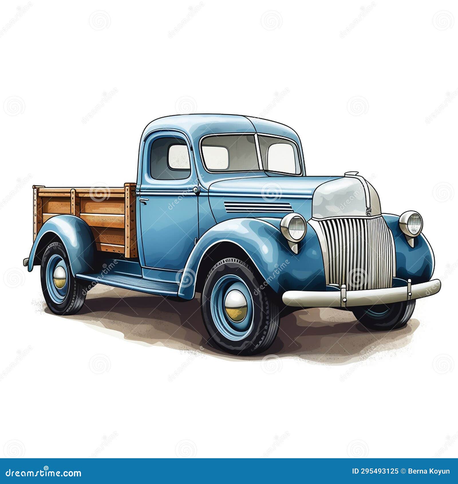 Illustrated Truck Creative Rendition Stock Image - Image of crossover ...
