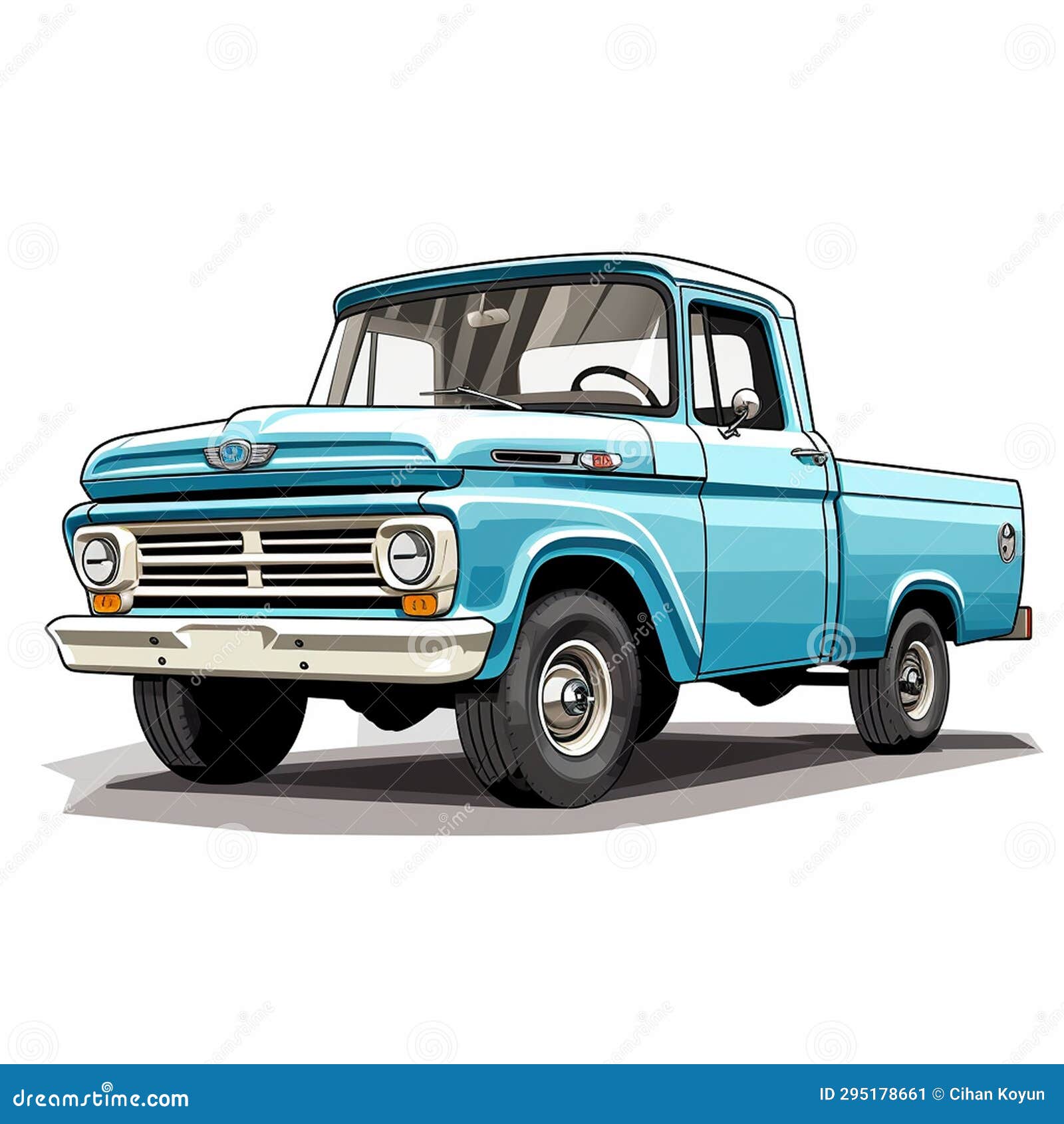 Illustrated Truck Creative Rendition Stock Illustration - Illustration ...