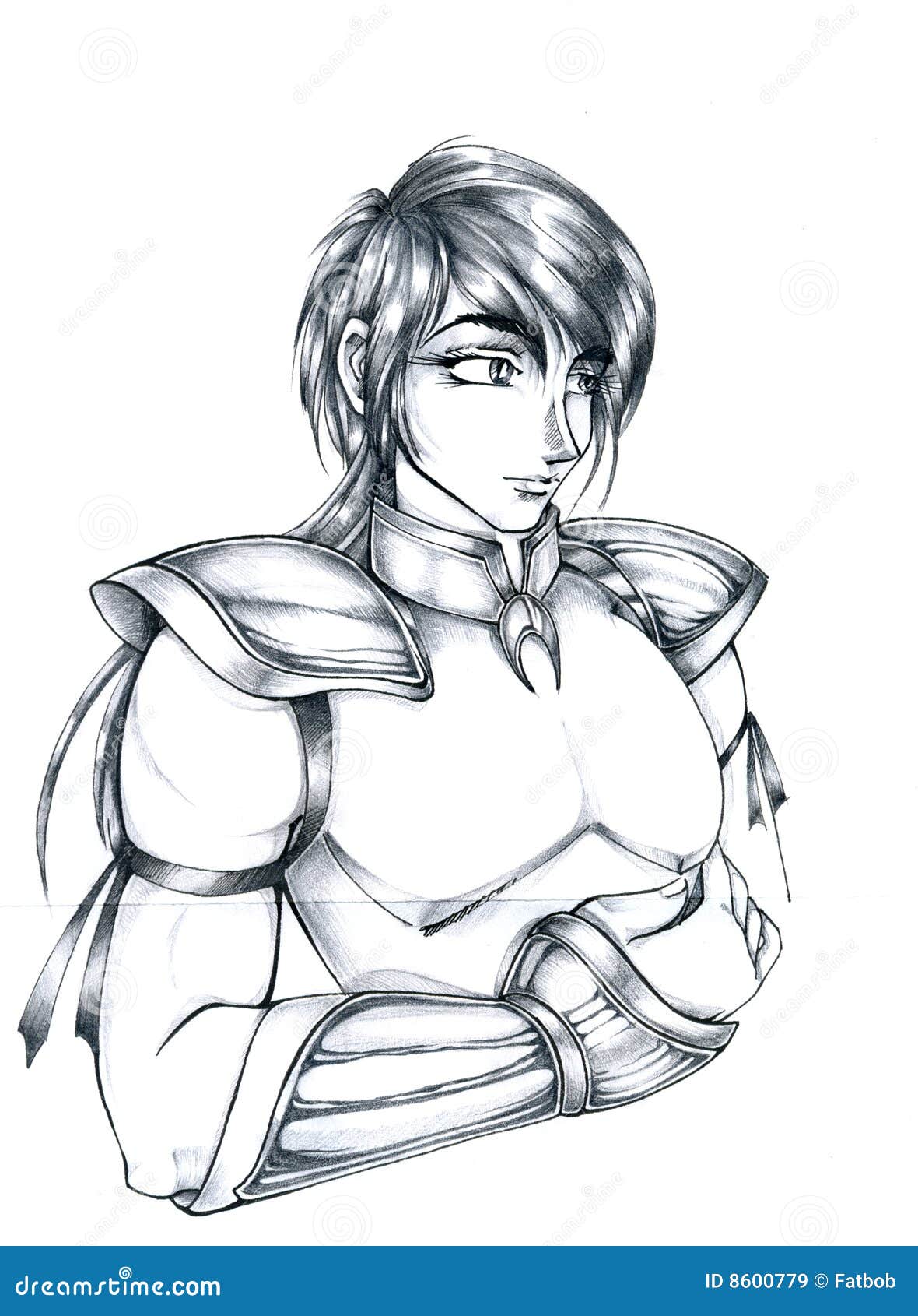 Illustrated warrior man stock illustration. Illustration of power - 8600779