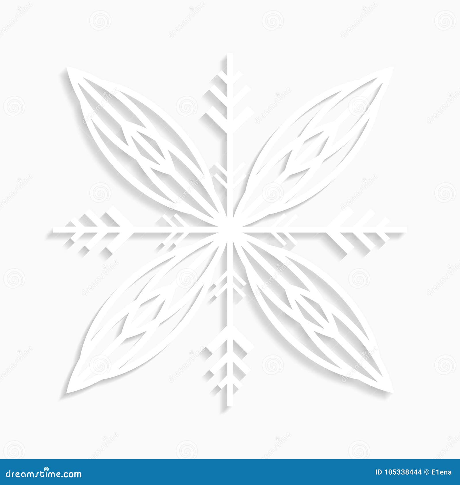 Illustrated White Snowflake Stock Illustration - Illustration of ...