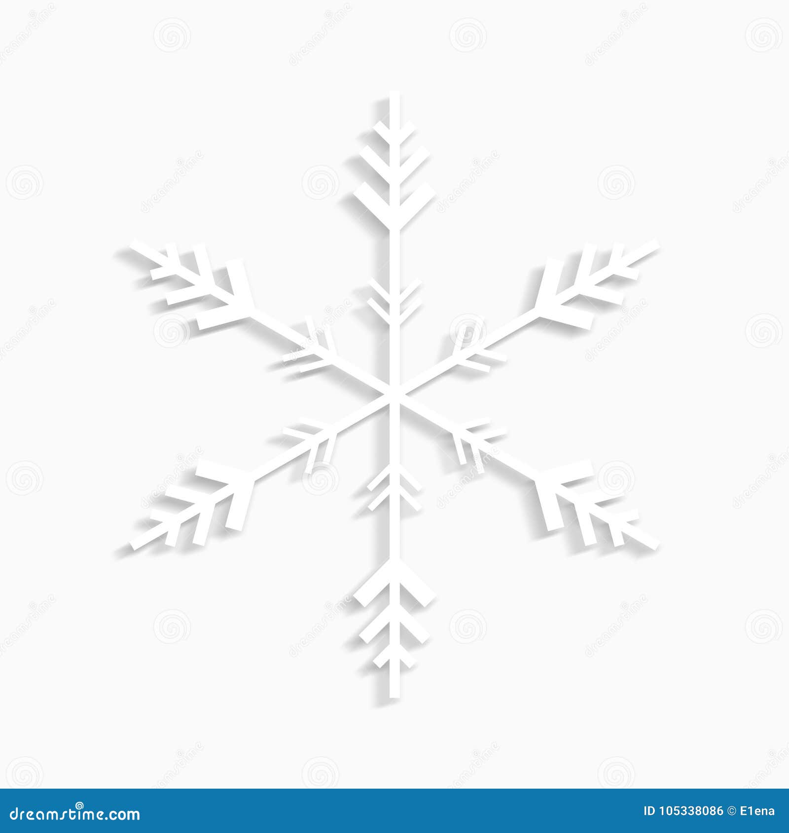 Illustrated White Snowflake Stock Illustration - Illustration of flake ...