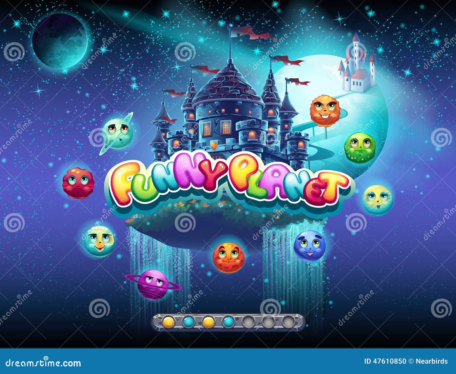 Example Of Loading Screen For The Game Monsters Vector Illustration ...