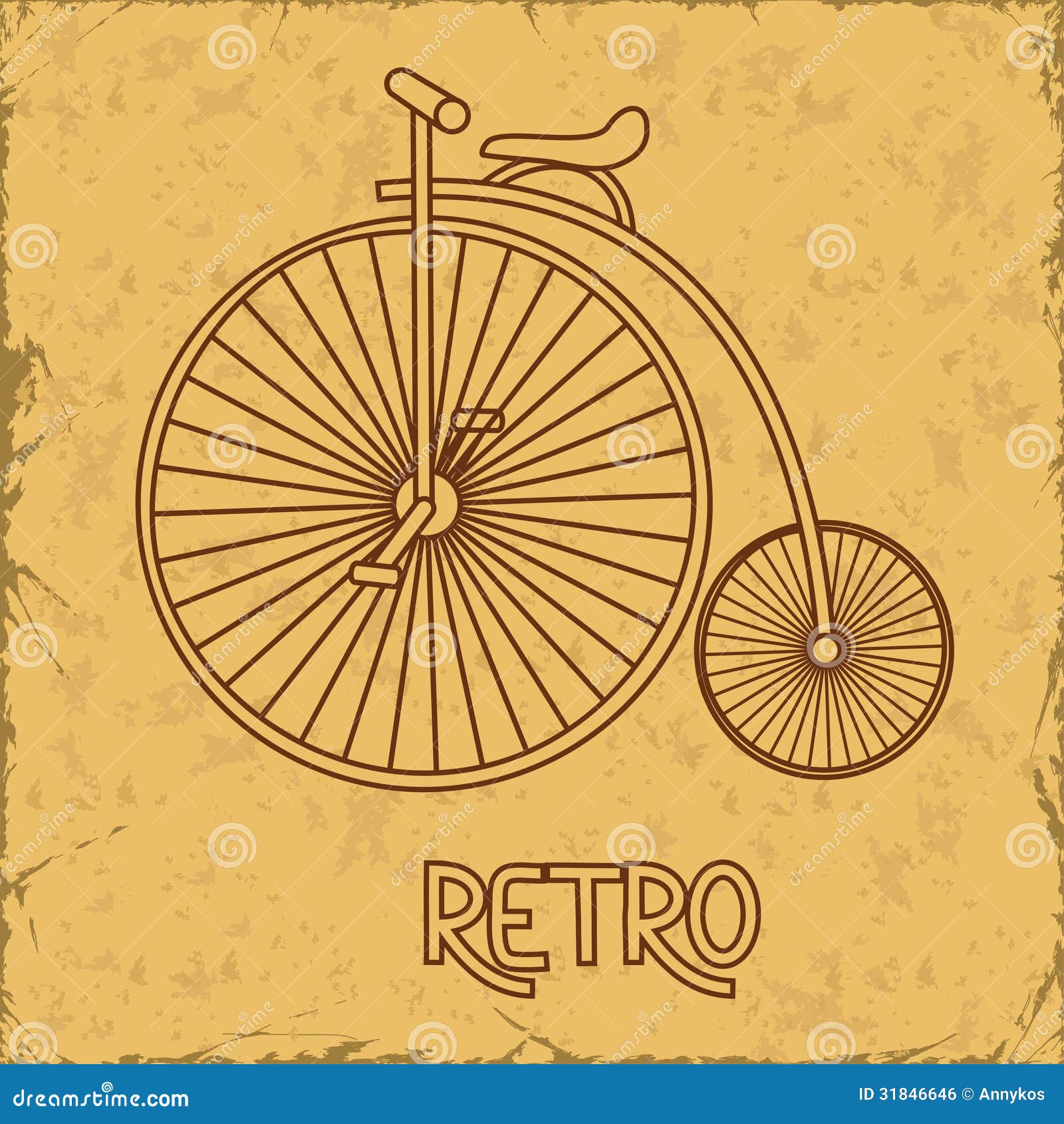 Illustratie Met Retro Fiets Vector Illustratie - Illustration of ...