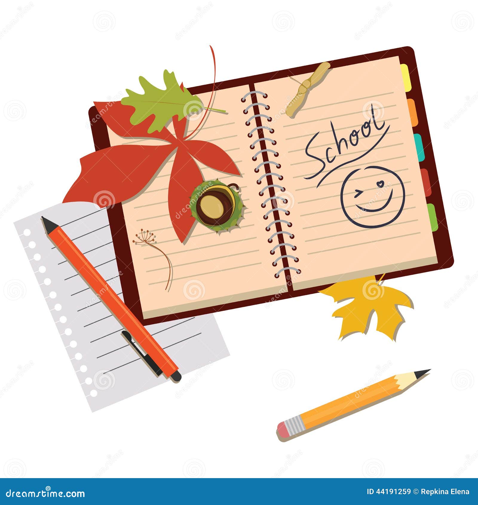 Illustratie Met Schrijven-boek Vector Illustratie - Illustration of ...