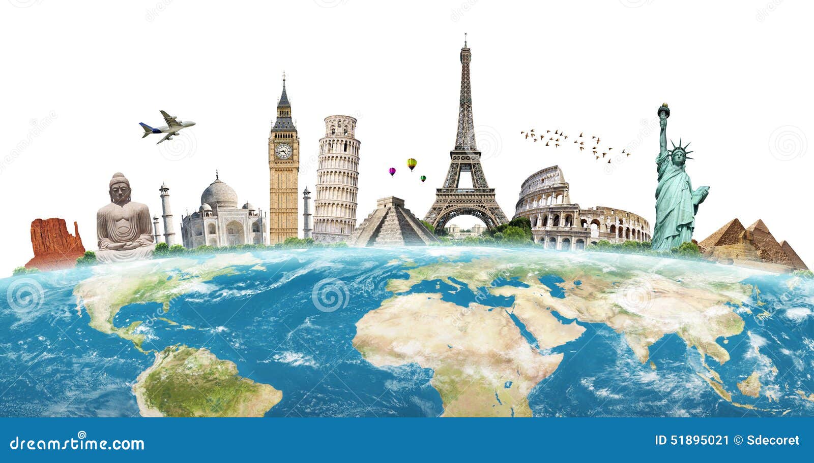 Illustratie Van Beroemd Monument Van De Wereld Stock Illustratie ...