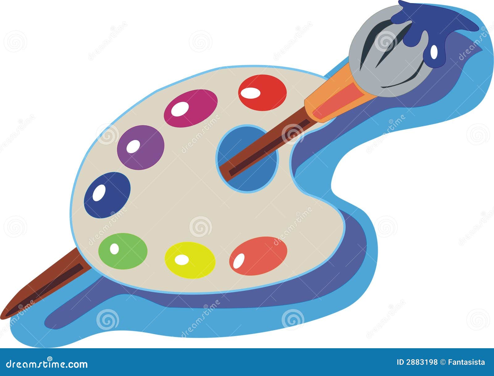 Illustratie Van Een Verfpalet Vector Illustratie - Illustration of ...
