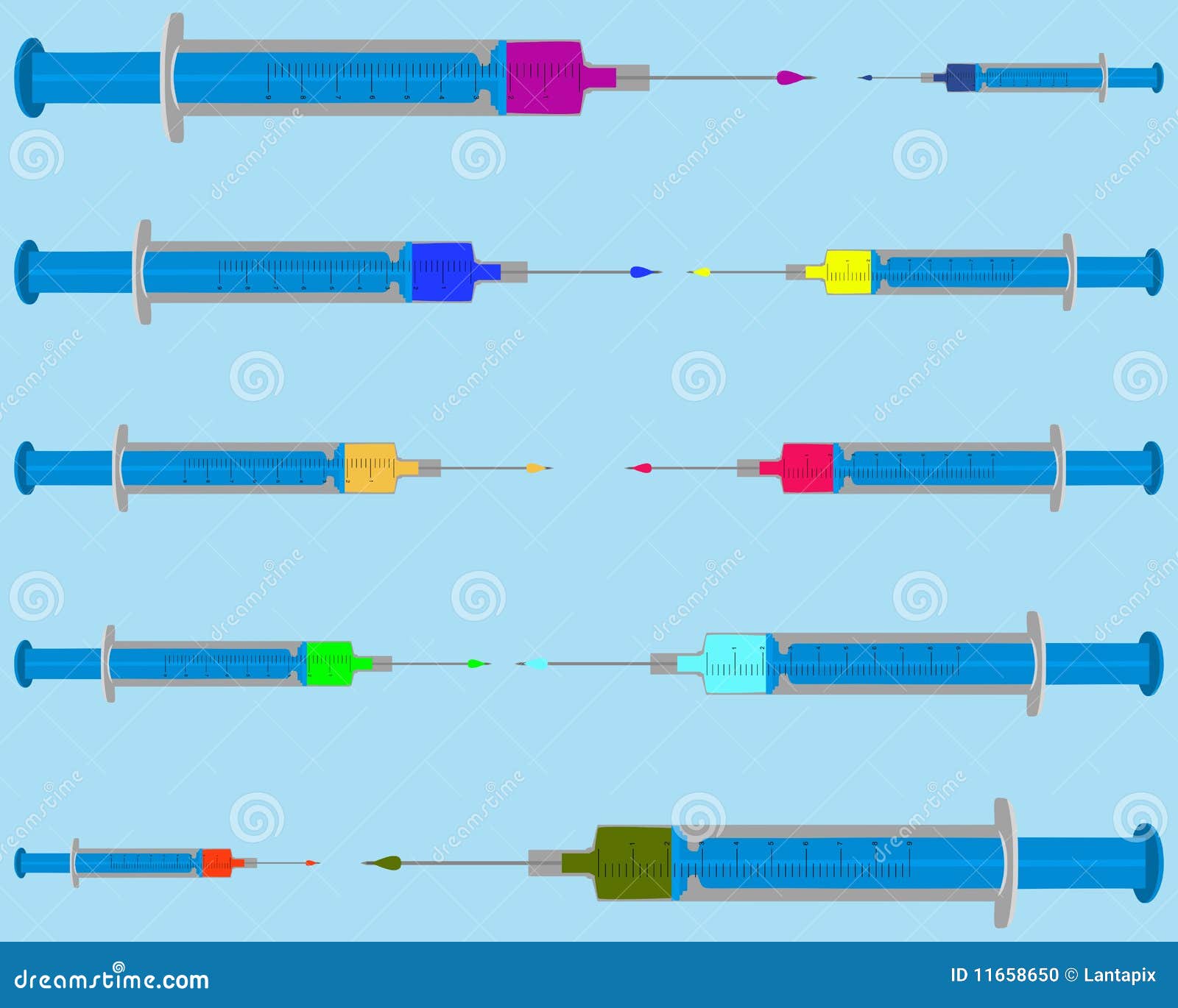 Illustratie Van Gevulde Injecties Vector Illustratie - Illustration of ...