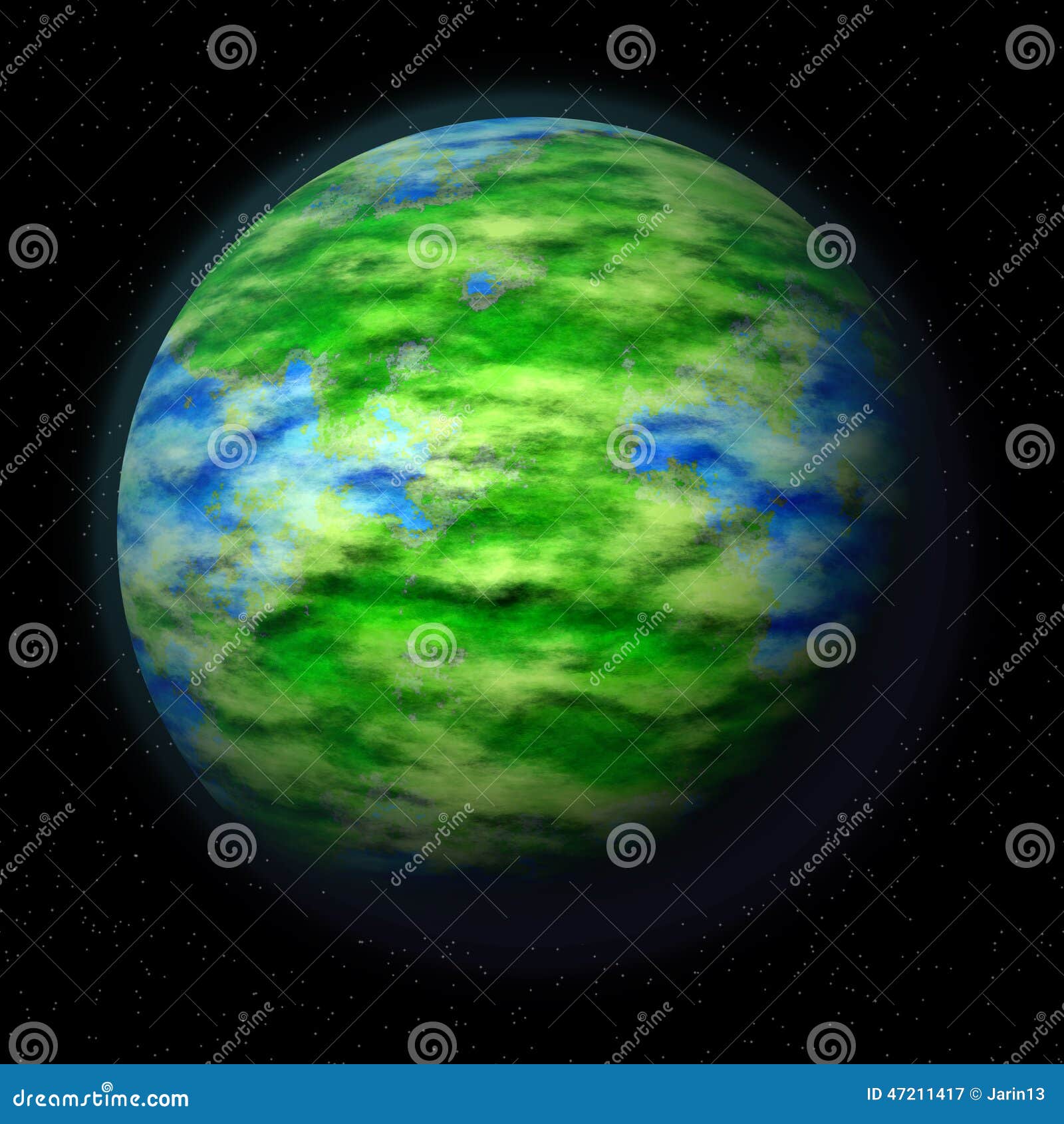 Illustratie Van Groene Planeet Stock Illustratie - Illustration of ...
