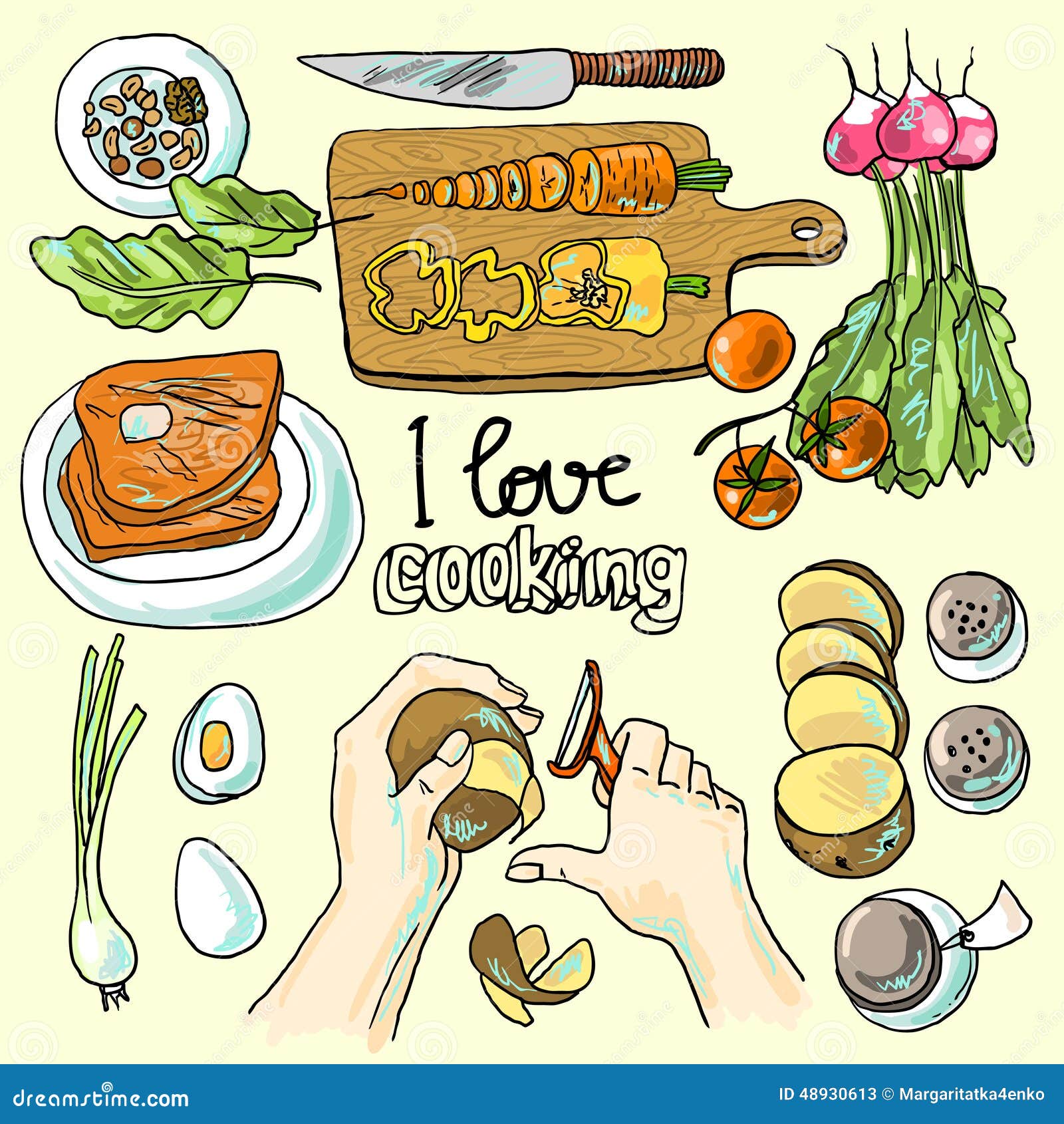 Illustratie van het koken vector illustratie. Illustration of grafisch ...