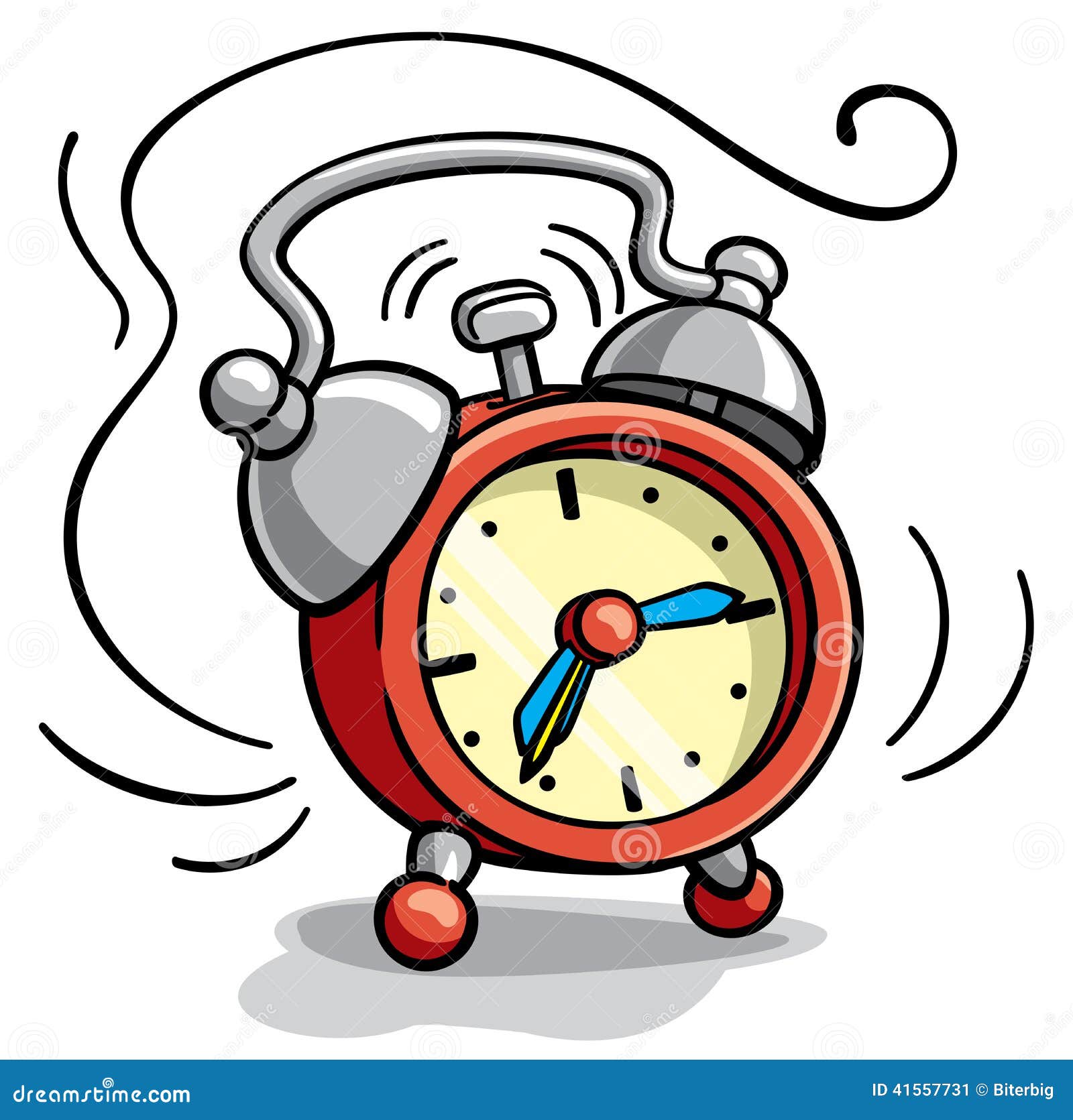 Illustratie Van Het Wekker De Bellende Beeldverhaal Vector Illustratie ...