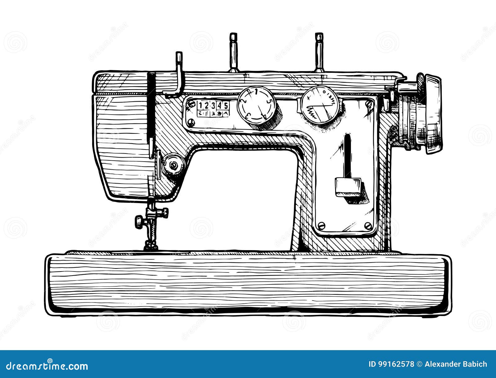 Illustratie Van Naaimachine Vector Illustratie - Illustration of ...