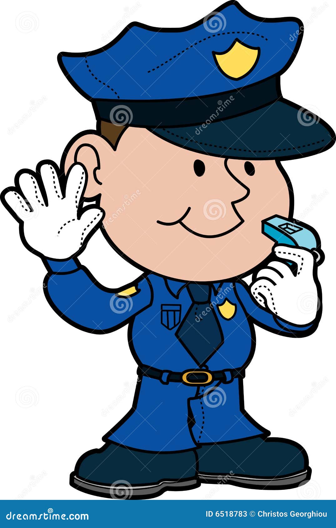 Illustratie Van Politieagent Vector Illustratie - Afbeelding: 6518783