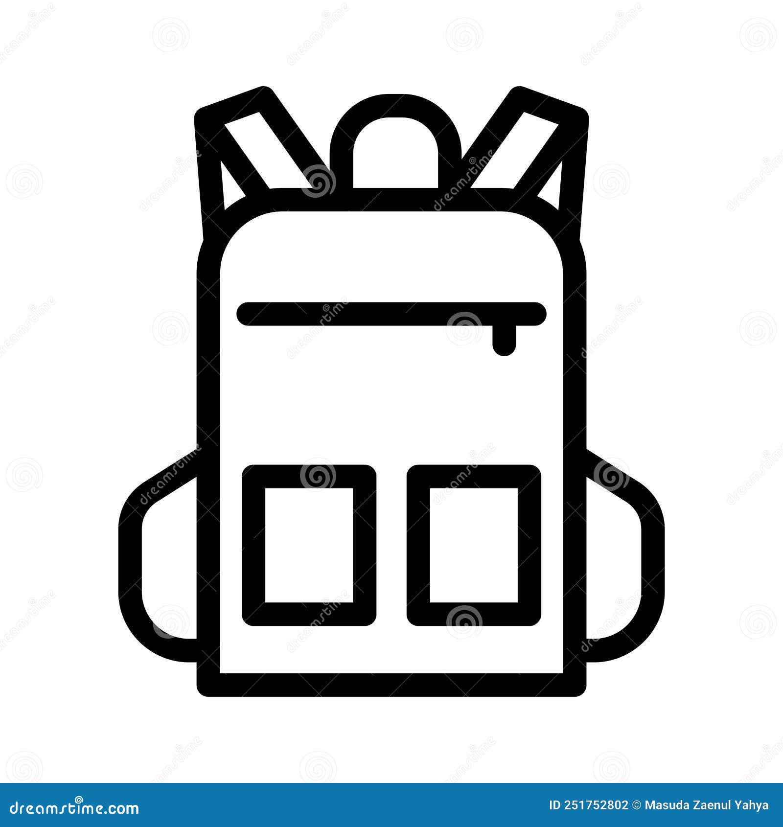 Illustratievectorafbeelding Van Backpack Pictogramsjabloon Vector Illustratie - Illustration of ...