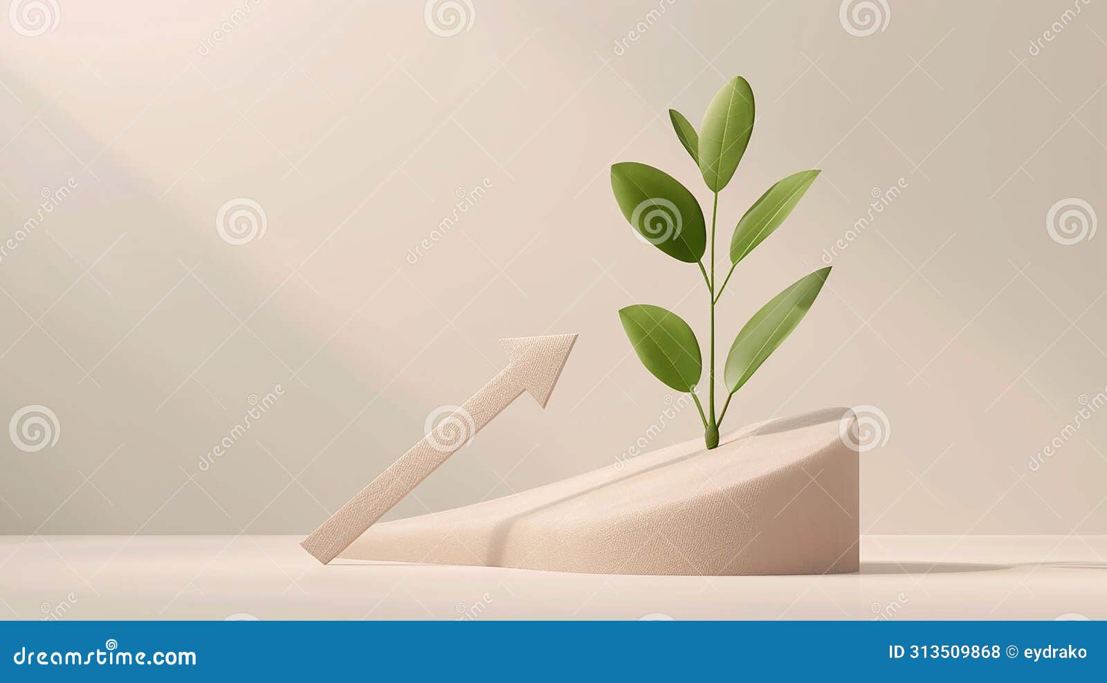 Illustrating Personal Growth: Upward Arrow and Sprouting Plant for ...