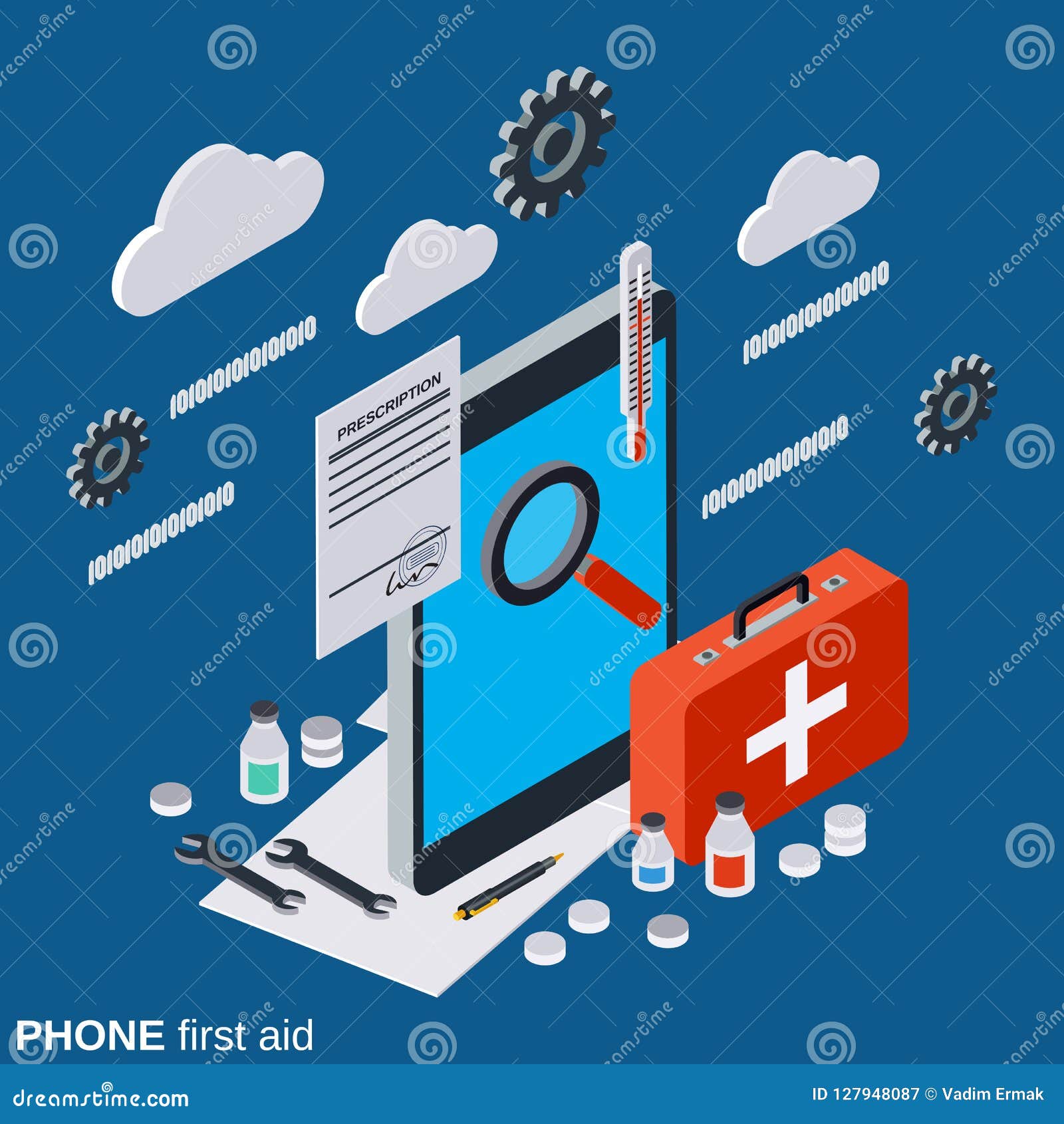 Mobile Phone Service Vector Concept Illustration Stock Vector ...