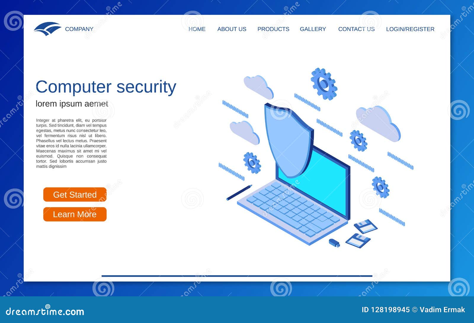 Computer Security, Information Protection Flat 3d Isometric Vector Concept Stock Vector ...