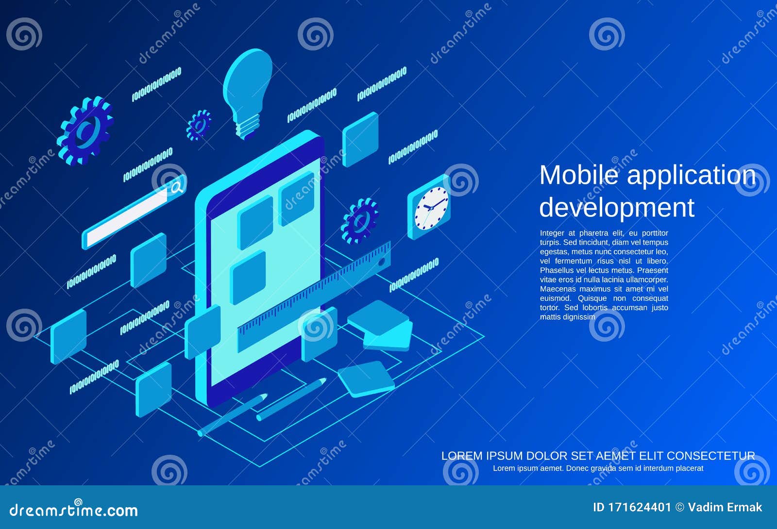 Mobile Application Development Vector Concept Stock Vector ...
