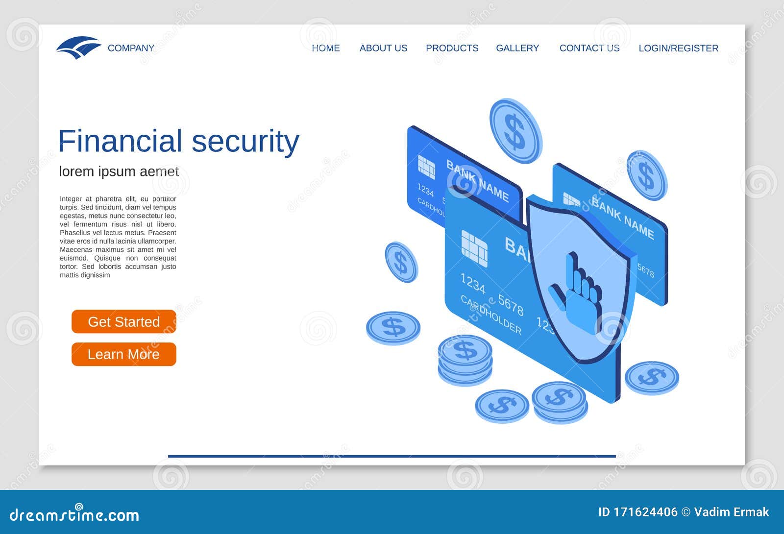 Financial Security, Online Banking, Money Protection Vector Concept ...