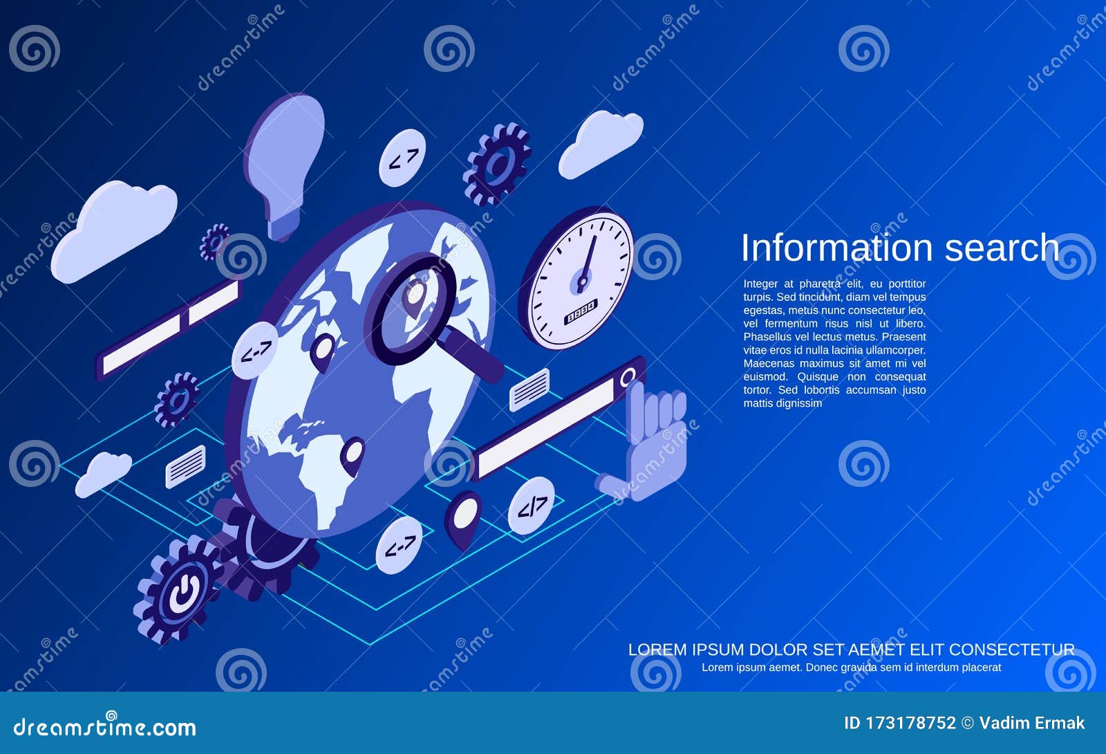 Web Information Search Vector Concept Stock Vector - Illustration of ...
