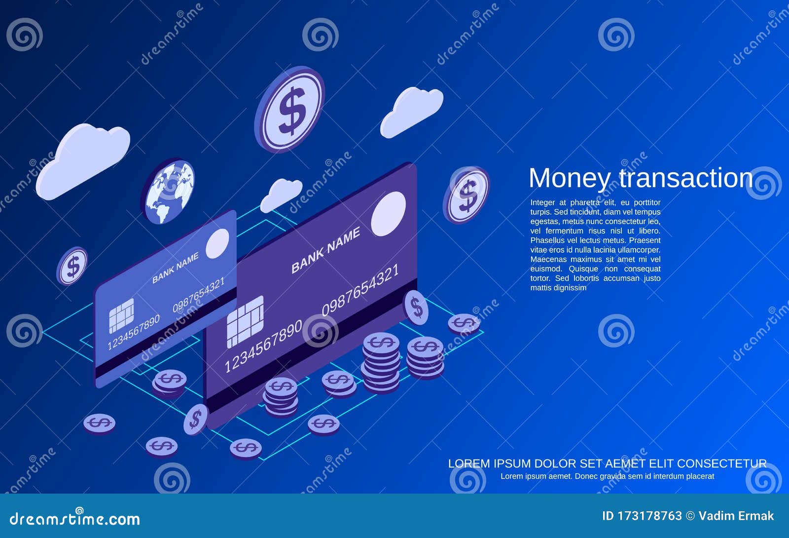 Money Transactions, Financial Transfer Vector Concept Stock Vector ...